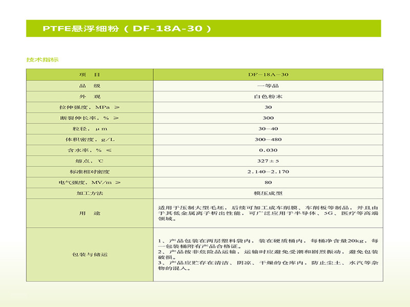 PTFE悬浮细粉（DF-18A-30）