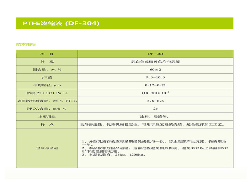 PTFE浓缩液 (DF-304)